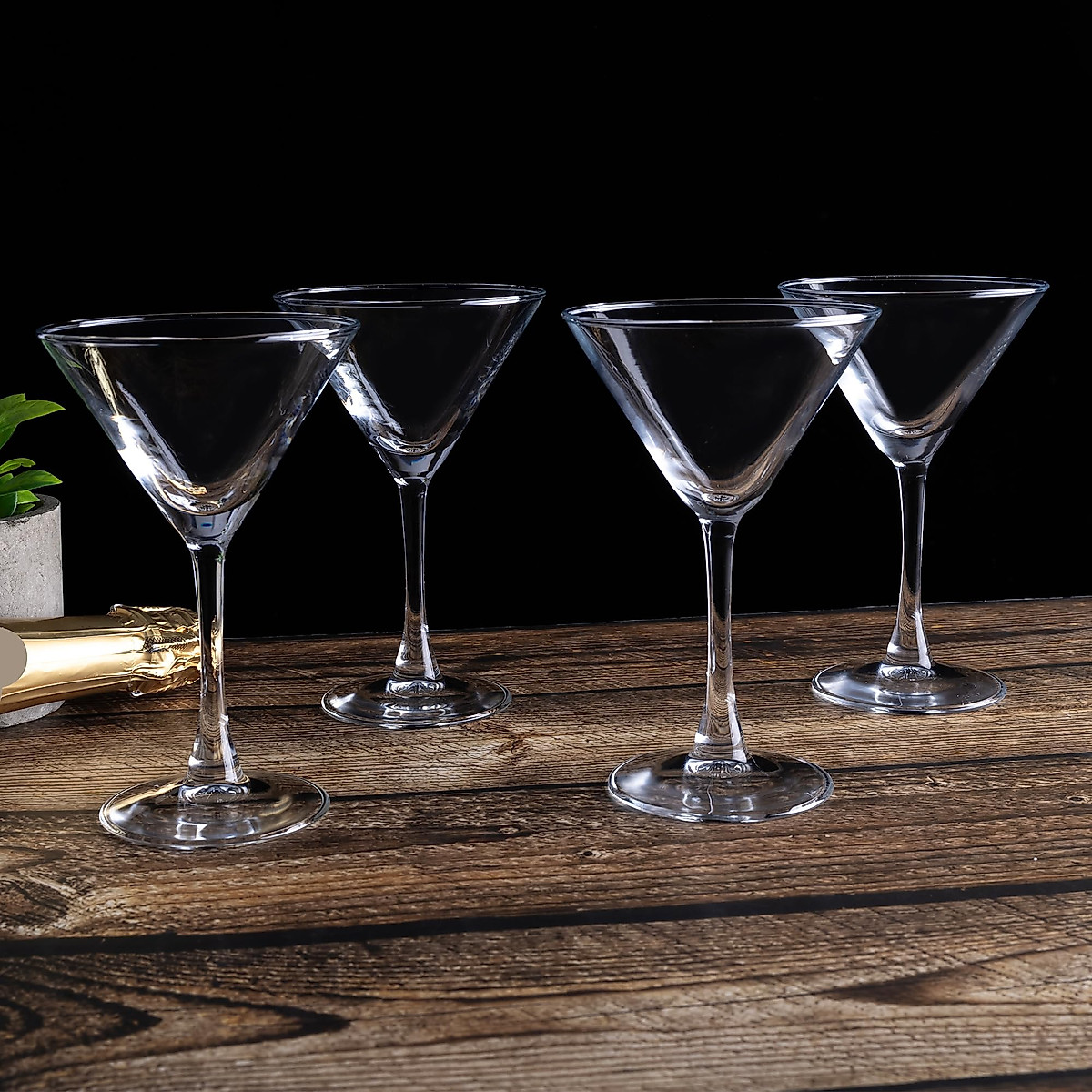 YANGNAY Martini Glasses Set of 7, 6 oz Reusable Cocktail Glasses with Stem, Perfect for Parties Margarita, Gimlet, Cosmopolitan, Dishwasher Safe