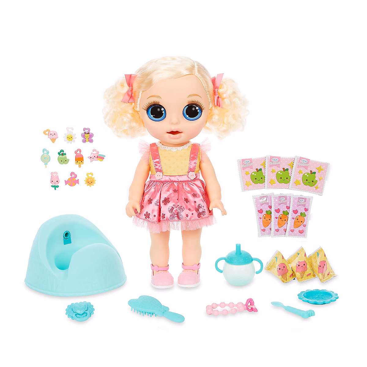 Baby Born Surprise Magic Potty Surprise Doll Blue Eyes with 30 + Magical Surprises | Doll Pees Glitter & Poops Surprise - Charms Best Gift for Toddlers Ages 3+