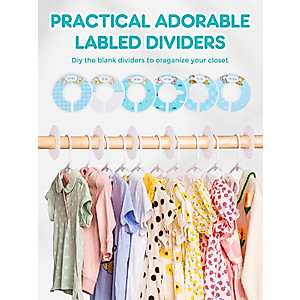 Smartor White Plastic Baby Hangers, Kids Hangers with Dividers, Baby Clothes Hangers for Closet, Cute Baby Hangers for Nursery, Clothing Hangers for Infant, Baby, Kids, Newborn, nursery-60 Pack