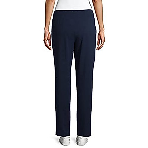 Athletic Work Women's Core Knit Pants (Large Petite, Blue) 12-14 Petite