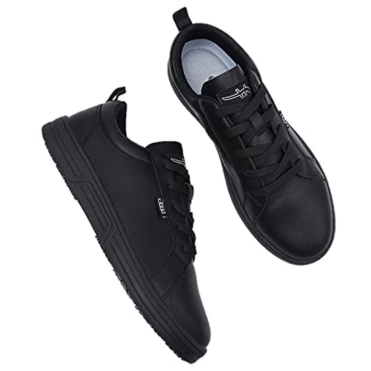 LMQLZHYC Men's and Women 'S Non Slip Work Shoes Slip Resistant Food Service Shoes Chef Shoes Nursing Shoes Size 6.5 Black
