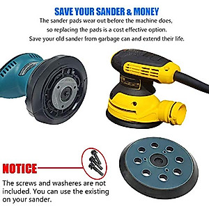 5 Inch 8 Hole Sander Replacement Pad for DeWalt - Fit DW4388, DW421, DW423, D26451/K, D26453 Orbital Sander