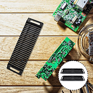 UKCOCO PCB Tray Black Plastic ESD Rack PCB Board Rack Storage Stand: 2pcs Turnover Holder Bracket Circuit Frame Board Holder Welding Stripe Rack Static- Bar Frame ESD Shelf