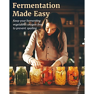 Mason Jar Fermentation Lids - Perfect Fermentation Kit for Wide Mouth Mason Jars (not included) - Make Delicious Sauerkraut & Kimchi, Airlocks for Fermenting Lids, Air Lock Fermenters - Set of 4