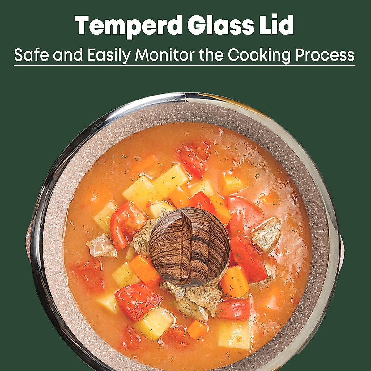 Ecowin 1.5 Quart Saucepan with Lid, Non Stick Small Sauce Pot with Pour Spout, Nonstick Granite Coating Small Pot with Bakelite Handle, Induction Compatible, Dishwasher and Oven Safe, PFOA Free