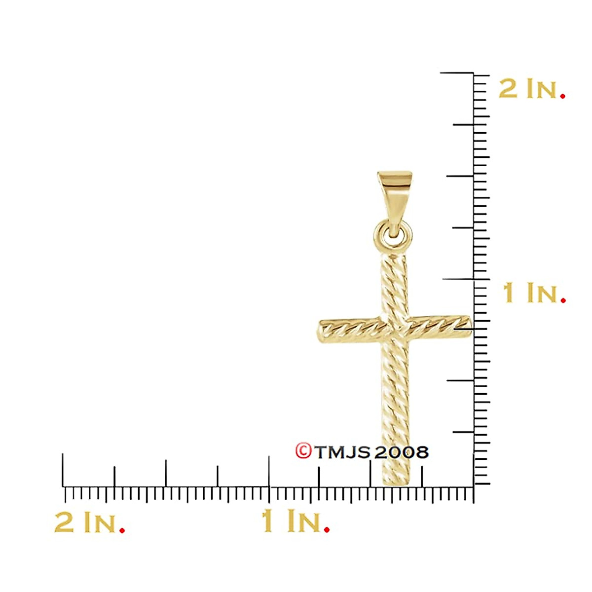 The Men's Jewelry Store 14k Yellow Gold Rope Cross Pendant