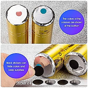 Tamsan Premium Gender Reveal Confetti Powder Cannon - Set of 4 Mixed (2 Blue & 2 Pink) Gender Reveal Confetti Cannon, 100% Biodegradable Tissue Safe Powder Smoke Baby Gender Reveal Party Supplies