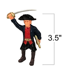 ArtCreativity Pirate Action Figure Playset, Set of 8 Legendary Plastic Figures in Assorted Poses, Cool Pirate Toy Set for Kids, Great Birthday Gift Idea for Boys and Girls