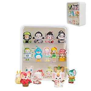 PACMAXI Acrylic Display Case for Mini Funko Pop Figures, Display Cabinet for Mini Funko Pop Figures, Clear Storage Box Cabinet Organizer for Mini Toys, Collections and Stone Rock (Wall Mounted)