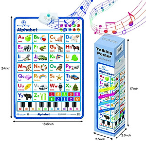 TEENY BABY Interactive ABC Alphabet Wall Chart -Alphabet Learning Poster | Toddler Toys |Best Fun Educational Learning Toys Gifts for 3 4 5 Years Old Toddler Kid (Alphabet)