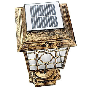 MODEBHD Simple Modern Waterproof Outdoor Column Light Solar LED Landscape Garden Pillar Lamp Professional Rainproof Rust Prevention Aluminum Post Light Villa Lawn External Glass Guardrail Porch Lights