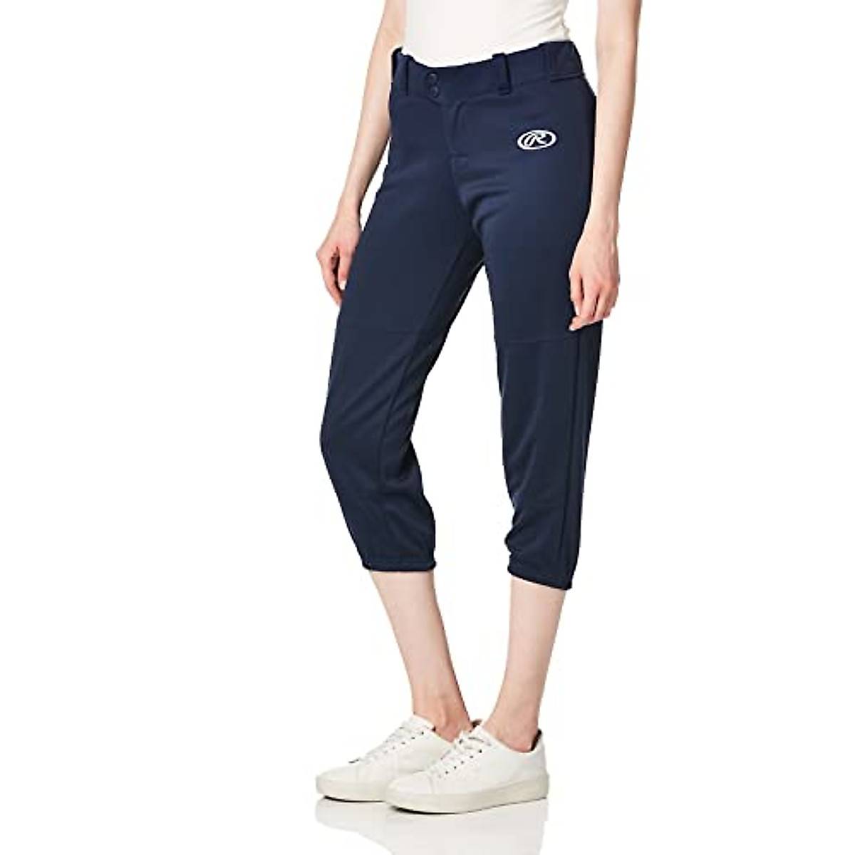Rawlings Sporting Goods Womens Low-Rise Belted Pant; 150 Cloth, Navy, Small
