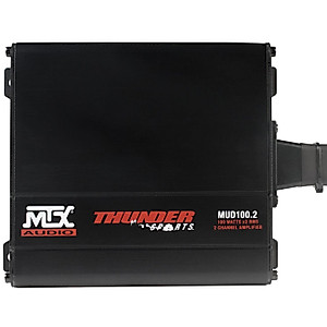 MTX Motorsports UNI-1-MUDBTRC Universal Bluetooth Audio Package with Amplifier and 2 Roll Cage Speakers