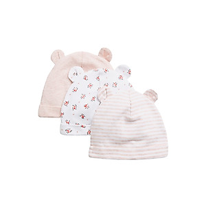 GAP unisex baby First Favourite Beanie Hats, Grey Heather/White, 0-3 Months US