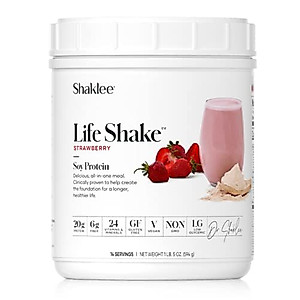 Shaklee Life Energizing Shake Delicious Non-GMO Protein Shake with pre- and probiotics - Strawberry