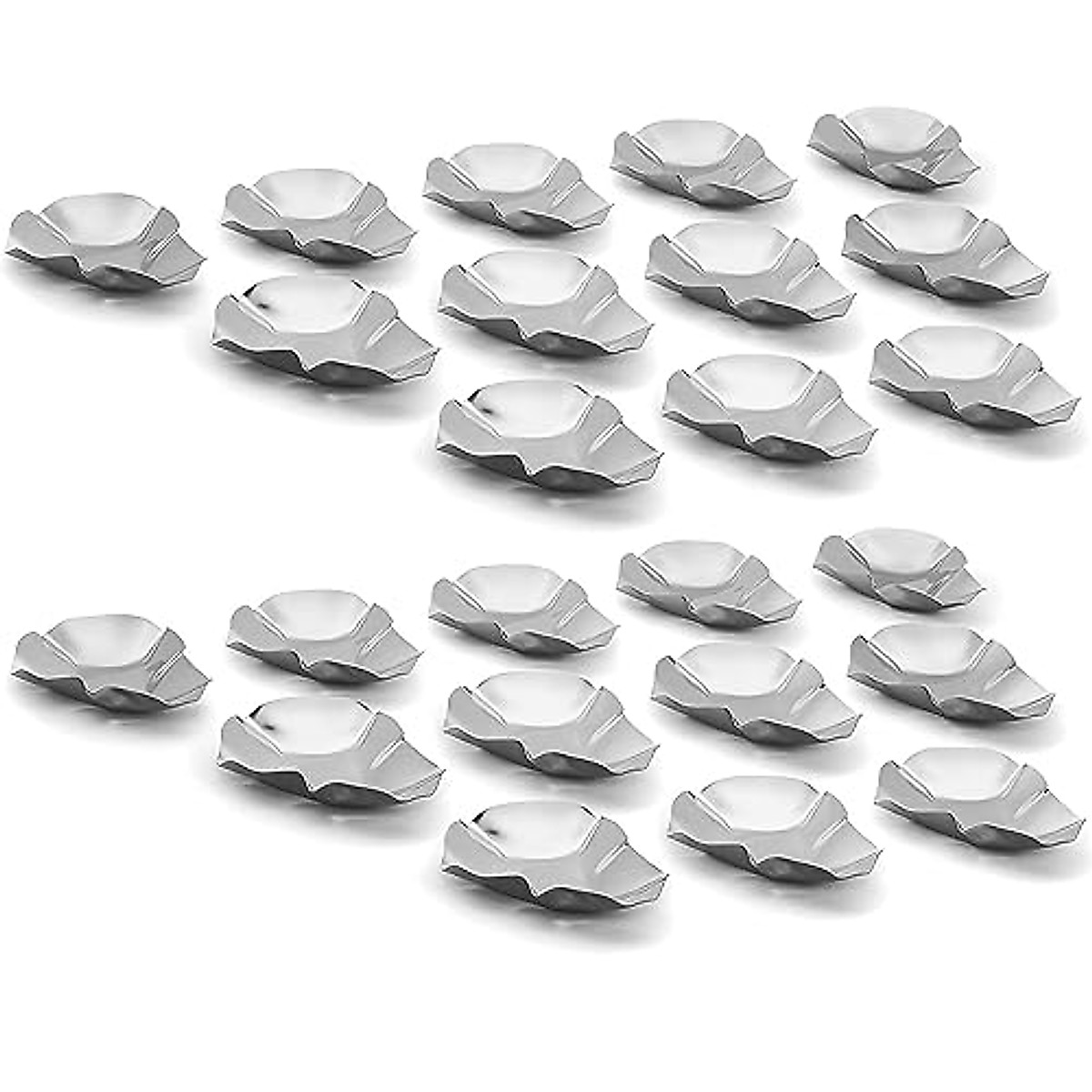 Blavna Stainless Steel Grillable Oyster Shells, Reusable Clam Shells Scallop Shells, Large Oyster Grilling Shell Pan for Baking Oyster, Clam, Scallop, Shrimp, Crab Cakes, Eggs, Appetizers, Seafood
