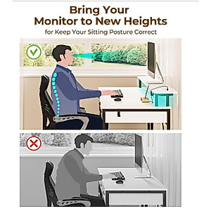 Wokerwie Gaming Desk with Led Lights & Power Outlets,Wooden Computer Desk with Fabric File Cabinet and Hook, 45 Inch Home Office Desk with Monitor Stand & Storage Sheves, Writing Desk, Brown