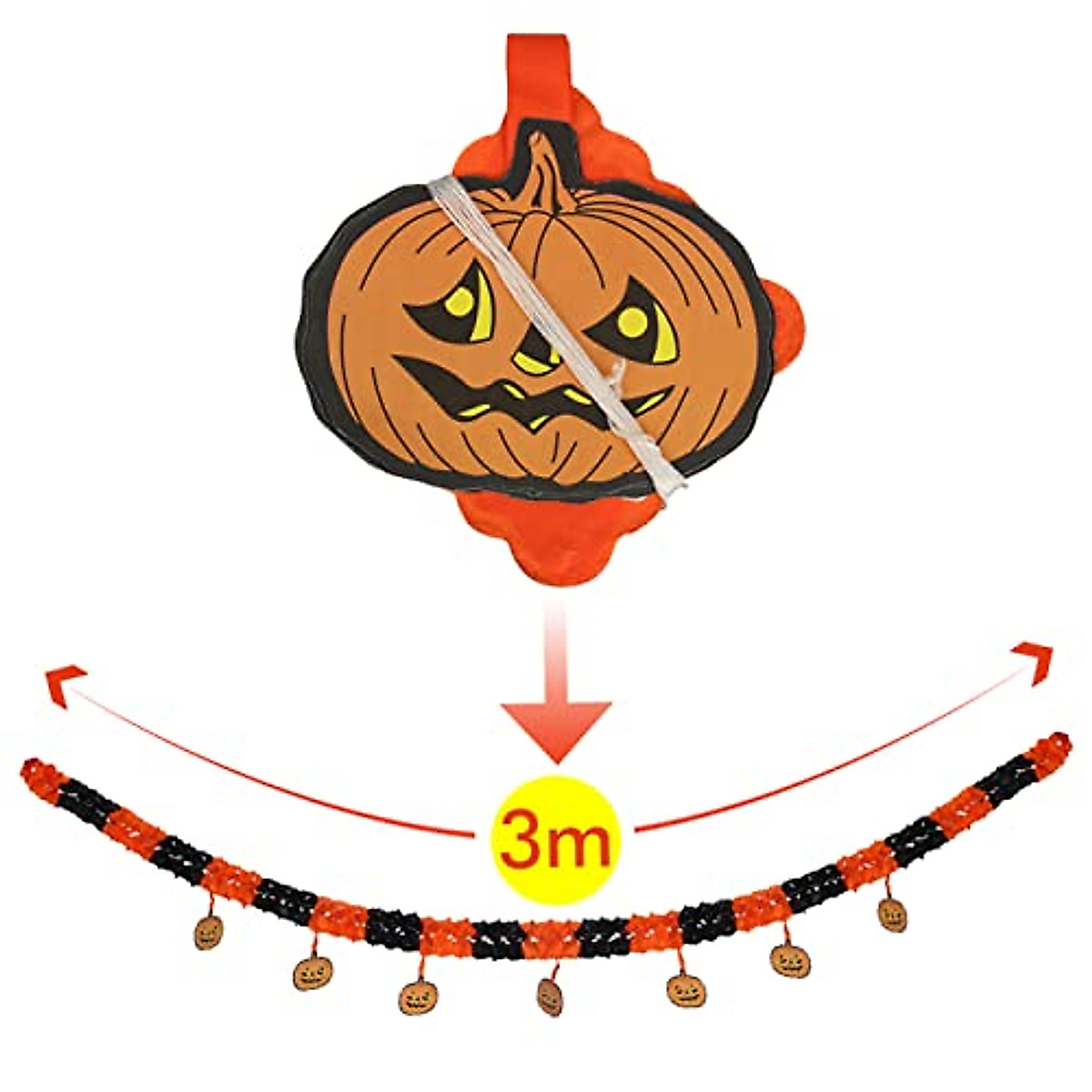 VIEUE Halloween Party Decorations Set Including Honeycomb 3D Wall Spider Ghost and Trick or Treat Door Ornaments for Halloween Decor 12pcs