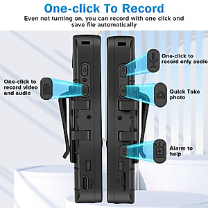 Sixmou Body Camera with Audio and Video Recording, 6 Hours HD 1296P Body Cam with 180° Rotating Lens, Night Vision, 64G B9 Body Worn Camcorder, Personal Travel, Walking, Police Law Enforcement