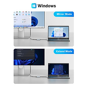 Lemorele USB to HDMI Adapter for MacBook Air/Pro/Mini, 1080P@60Hz USB to HDMI Cable for Mac Supports Mirror/Expansion Mode Multi Display Video Adapter Compatible with Windows7,8,10/MacOS10.15