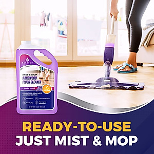 Hardwood Floor Cleaner - Ready-To-Use Solution - Multi-use - Water Based Liquid, Safe, Gentle, & Natural - For All Wood & Laminate Flooring - Lavender Scent