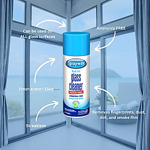 Sprayway Ammonia-Free Glass Cleaner, Foaming Action - Streakless Shine, 1 Count (New & old versions are shipped randomly)
