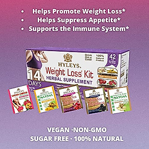 Hyleys 14 Day Weight Loss Tea - 42 Tea Bags (1 Pack), Detox Tea for Cleanse (100% Natural, Sugar Free, Gluten Free and Non-GMO)