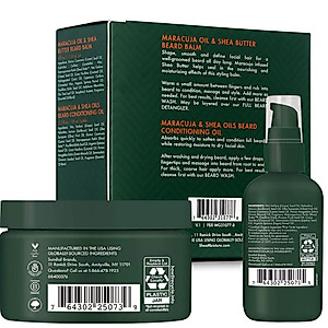 SheaMoisture Beard Care Gift Set – Beard Oil & Beard Balm Scented with Essential Oils, Christmas Gifts for Men (2 Piece Set)