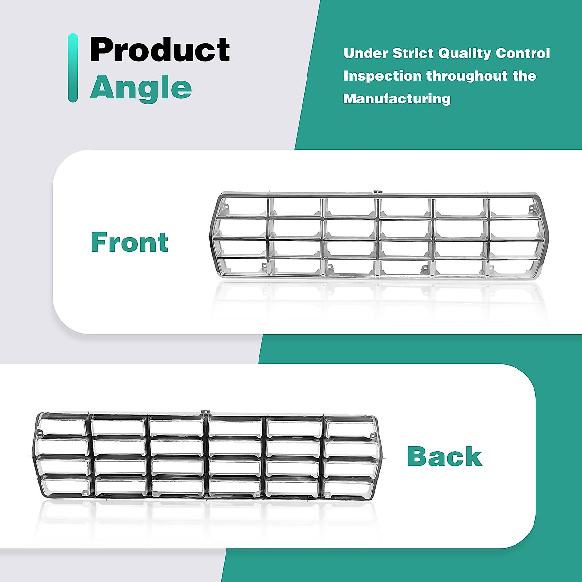 CarPartsDepot Front Chrome Frame Grille Assembly Grill Compatible With Ford F-100/ F-250/ F-350 /Bronco 1978 1979 FO1200111 D8TZ8150C