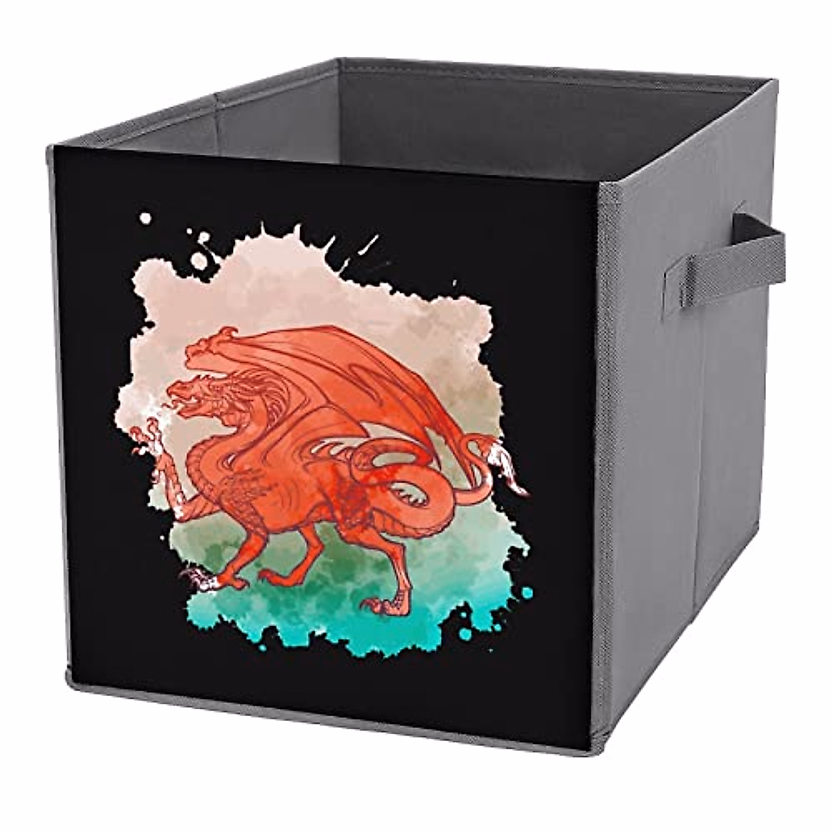 The Welsh Red Dragon Large Cubes Storage Bins Collapsible Canvas Storage Box Closet Organizers for Shelves