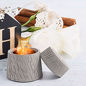 Tabletop Fire Pit - Taschyas Concrete Table Top Firepit Bowl - Personal Small Fire Pits for Indoor Outdoor Garden Patio Mini Fire Pit Tabletop Fireplace