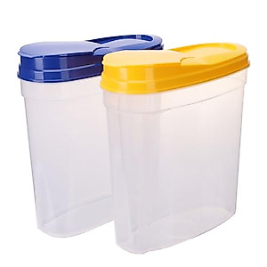 MIOKIL 2 Packs Food Containers Storage, Airtight Food Storage Containers with Lid, BPA-Free Pantry Organizers and Storage for Cereal, Flour Rice, Cereal Dispenser with 6.6LB