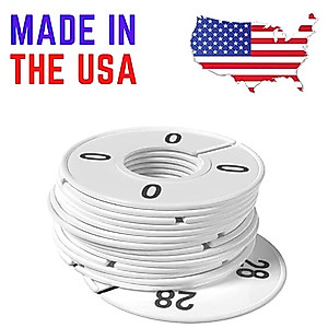 Discount Sizing- Women's Clothing Round Rack Number Size Dividers | 3 of Each Size 0-28 Even | (45 Pack White and Quantities Available