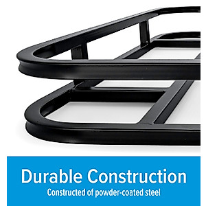 Camco Eaz-Lift RV Bumper Mounted Cargo Carrier - Perfect for Carrying Cargo on The Back of Your RV - Fits 4-inch and 4-1/2-inch Bumpers - Mounting Hardware Included (48470), Black