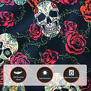 PurrNbark Halloween Dog Bandanas for Small Medium Large Breed Dogs and Cats Dog Bandana Girl Boy Scarf 2Pack Halloween Costumes Accessories Pumpkin Skeleton Ghost Pattern Black