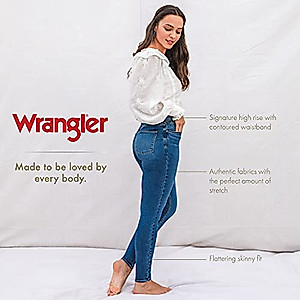 Wrangler Women's High Rise Unforgettable Skinny Jean, Medium Wash, 14