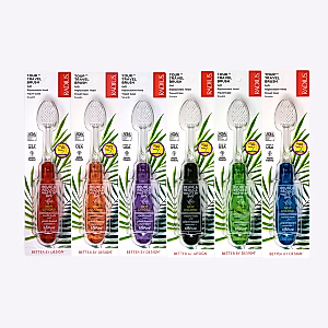 RADIUS Tour Travel Brush & Case with Replaceable Brush Head ADA Accepted Toothbrush Improve Gum Health - Assorted Colors - Pack of 6