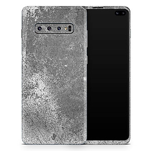 DesignSkinz Distressed Silver Texture v2 Protective Vinyl Decal Wrap Skin Cover Compatible with The Samsung Galaxy S20 (Screen Trim & Back Glass Skin)