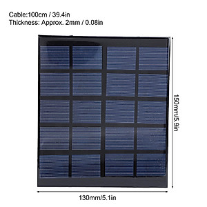 5V 500mA Solar Panel Cell Power Module with 2pcs,High Conversion Efficiency, Snow Proof and Wind Proof for Solar Lawn Lights, Solar Cell Phone Charger