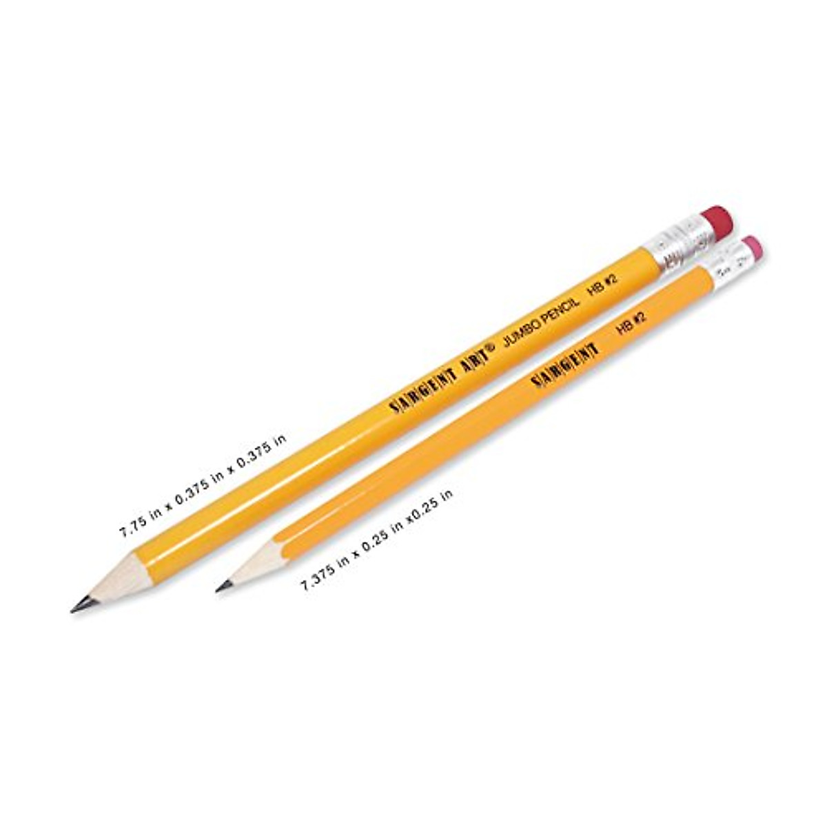 Sargent Art 72 x 2pk Jumbo Pencils, 144 total Class Pack, Beginner Yellow Pencils, Mega Size, Non-Toxic (72)