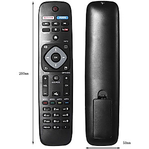 New 2 Packs Universal Remote Control for Philips TV Remote Replacement for LCD LED 4K UHD Smart TV NH500UP