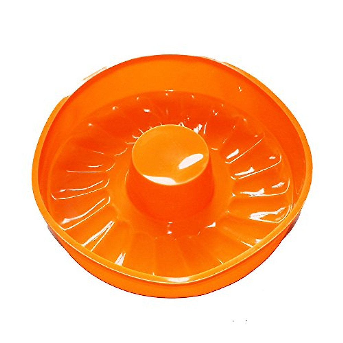 X-Haibei Round Tube Savarin Cake Pan Ice Cream Gelatin Bread Baking Silicone Mold 9.5inch