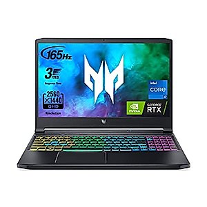Acer Predator Triton 300 PT315-53-7691 Gaming Laptop | Intel i7-11800H | NVIDIA GeForce RTX 3070 Laptop GPU | 15.6" QHD 165Hz 3ms IPS Display | 16GB DDR4 | 1TB SSD | Killer WiFi 6 | RGB Keyboard