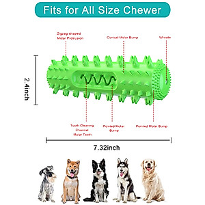 Aboutbaby Dog Chew Toy, Durable Rubber Dogs Squeaky Toys for Aggressive Chewers, Indestructible Puppy Toys for Training and Cleaning Teeth, Interactive Pet Toys for Small Medium Dog