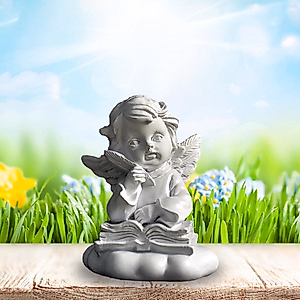 KTNAJOL Angel Resin Garden Statue Figurine Fairy Angel Sculpture Home Decoration