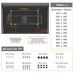 TVON Universal TV Stand Base for 55-90 Inch Flat/Curved TVs, Table Top TV Stand with 4 Level Height Adjustment and Heavy Duty Base, Holds up to 150 lbs