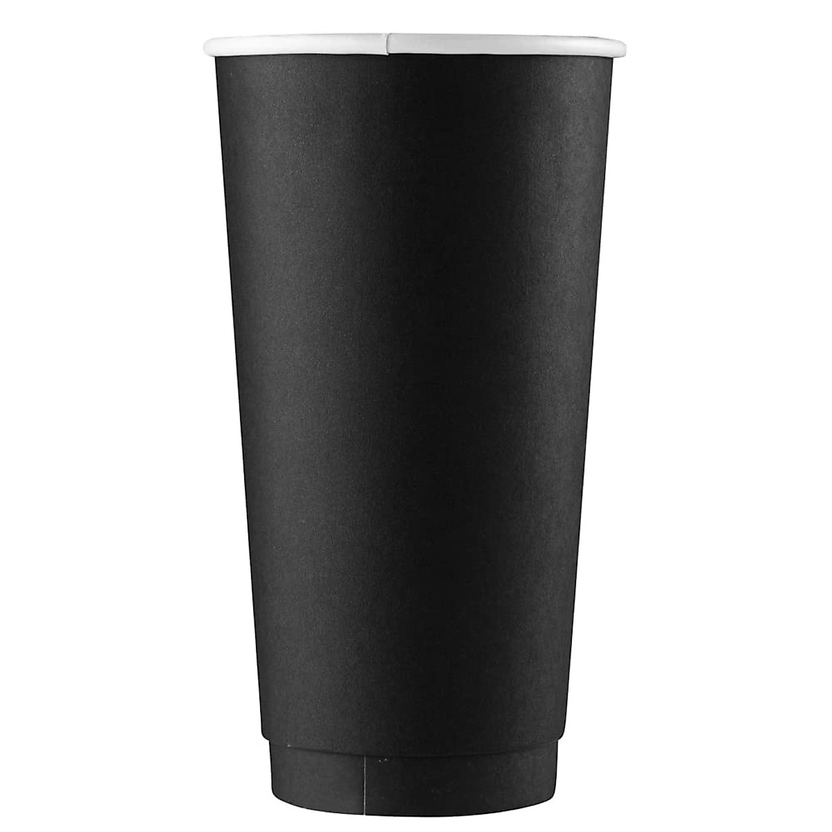 Restaurantware 20 Ounce Disposable Coffee Cups 10 Insulated Double Wall Paper Cups - Lids Sold Separately Leakproof Black Paper Hot Beverage Cups Rolled-Rim Serve Coffee Or Hot Chocolate