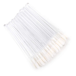 300 Pieces Disposable Lip Brushes Premium Lipstick Gloss Wands Applicator Makeup Tool Kits, Clear Handle