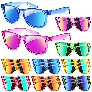 GIFTINBOX 24Pack Kids Sunglasse Bulk for Kids ,Great Gifts Party Favors For Kids 4-8 & 3-5, Translucent Sunglasses with UV400 Protection, Beach Pool Birthday Party Supplies