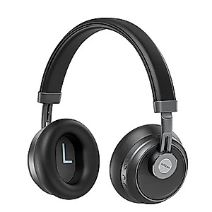 Ortizan Bluetooth Headphones, Wireless Headphones Over Ear with Microphone, Foldable & Lightweight Stereo Wireless Headset for Travel Work TV PC Cellphone-Silver